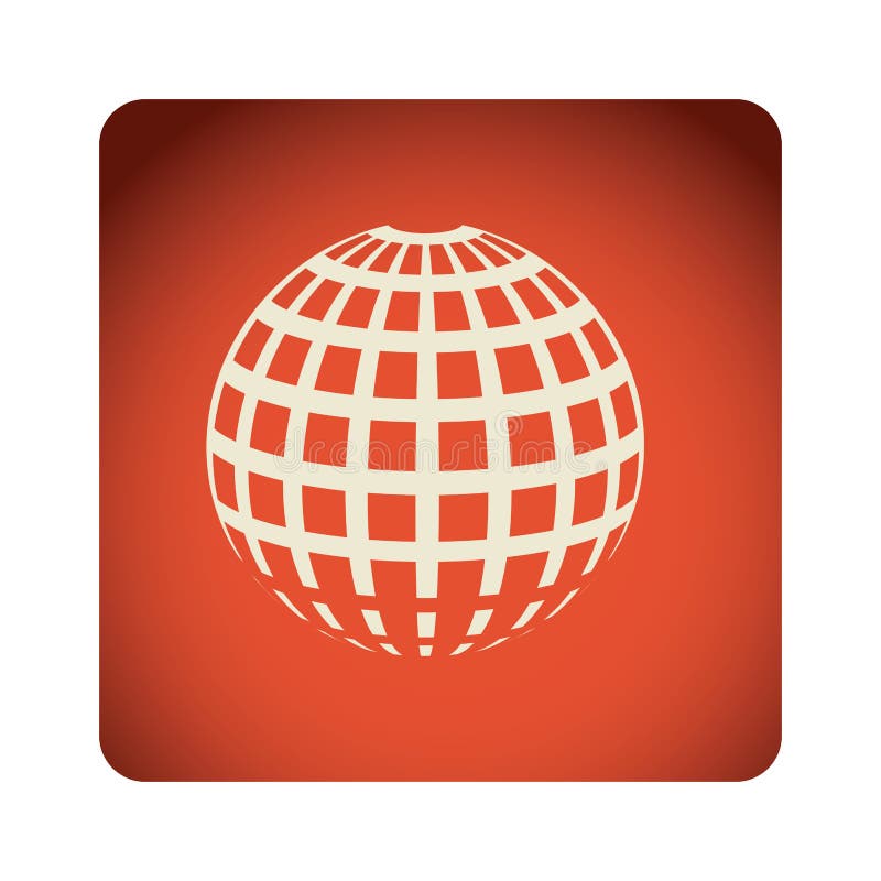 Red Emblem Global Planet Icon Stock Illustration - Illustration of ...