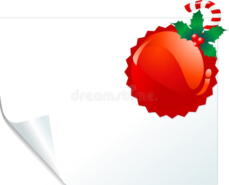 Red emblem page stock illustration. Illustration of card - 12071613