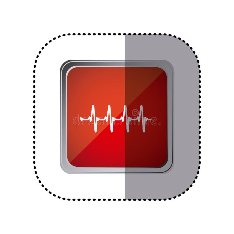 Red emblem vital sign stock illustration. Illustration of hearthealth ...