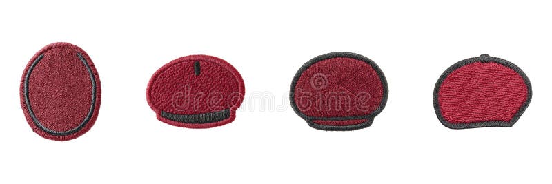 Red Embroidered Patches Collection. Textile Design and Customization ...