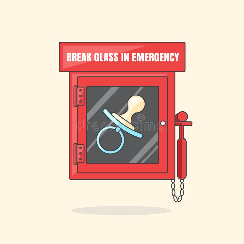Red Emergency Box with in Case of Emergency Breakable Glass. Box Stock ...