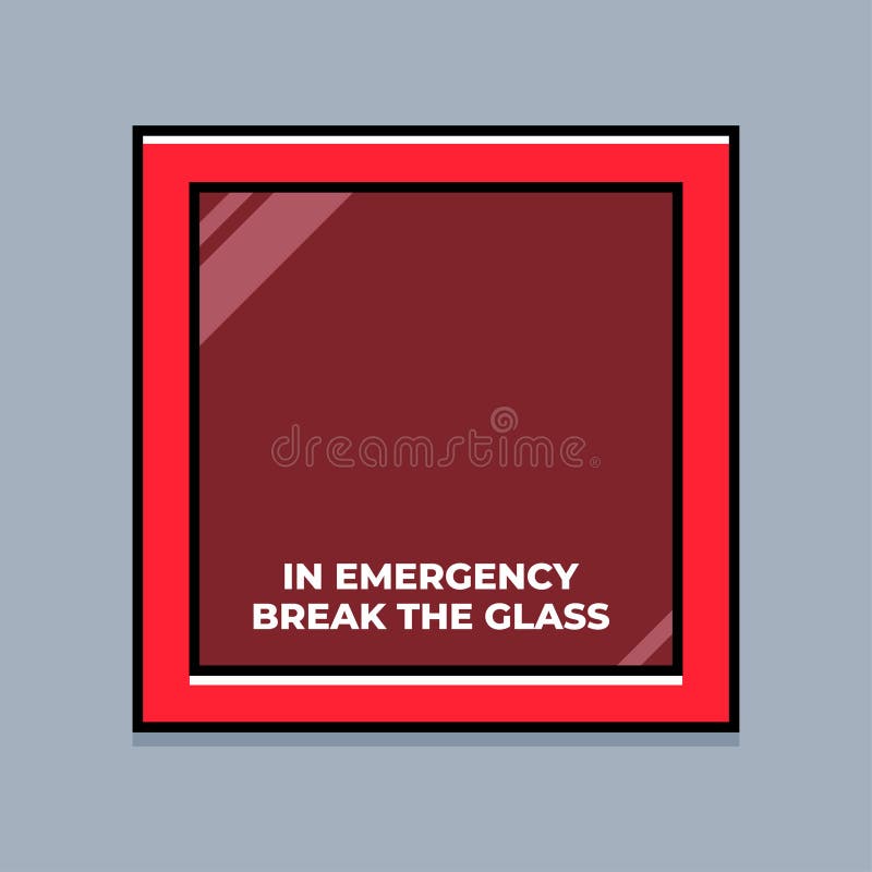 A Red Emergency Box with Nothing Inside. Isolated Vector Illustration ...