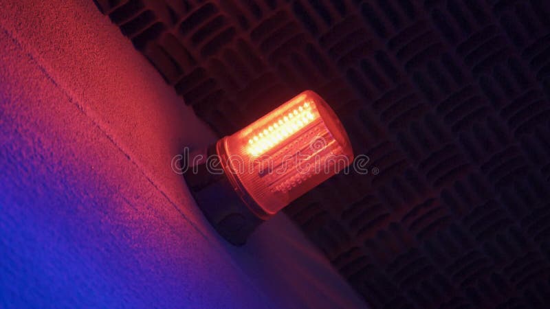 Red Emergency Light in Dark Room Stock Footage - Video of crime ...