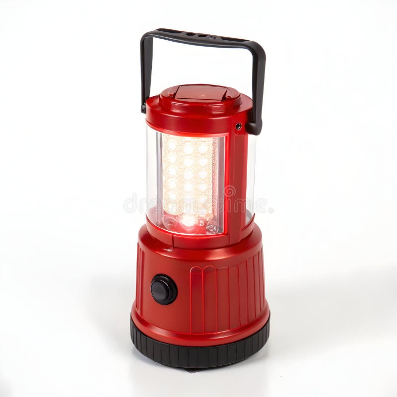 Red Emergency Light Isolated on White Background Stock Illustration ...