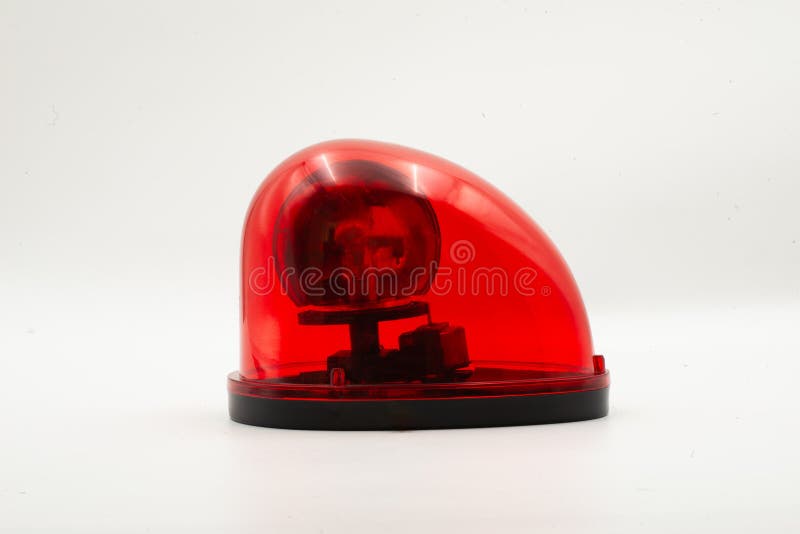 Red Emergency Light Isolated on White Background Showcasing Its Design ...