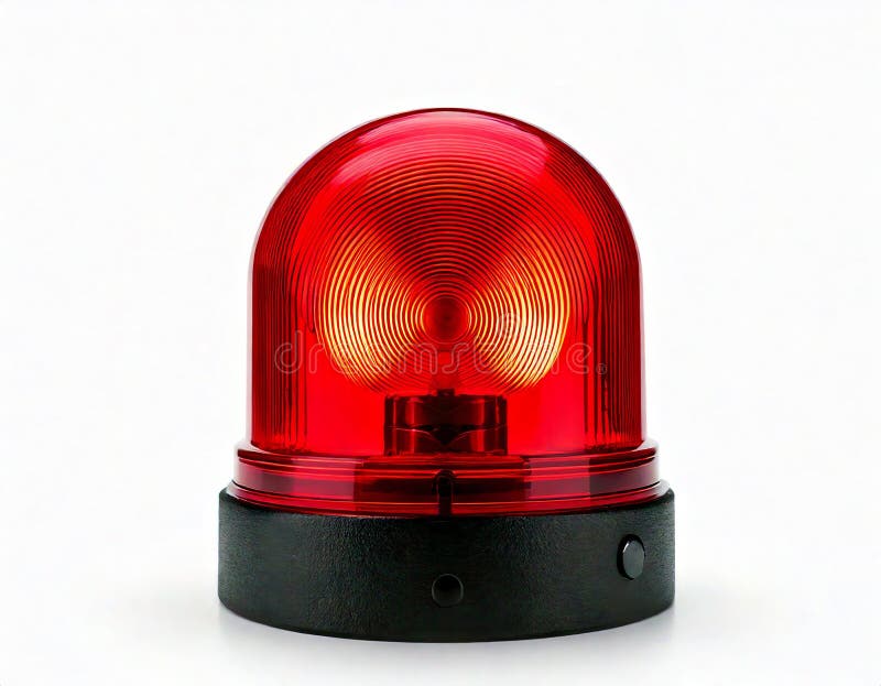 Red Emergency Light Signaling an Urgent Situation or Alert Stock ...