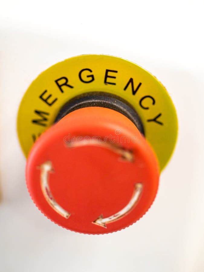 Red Emergency Panic Button on White Background Stock Photo - Image of ...
