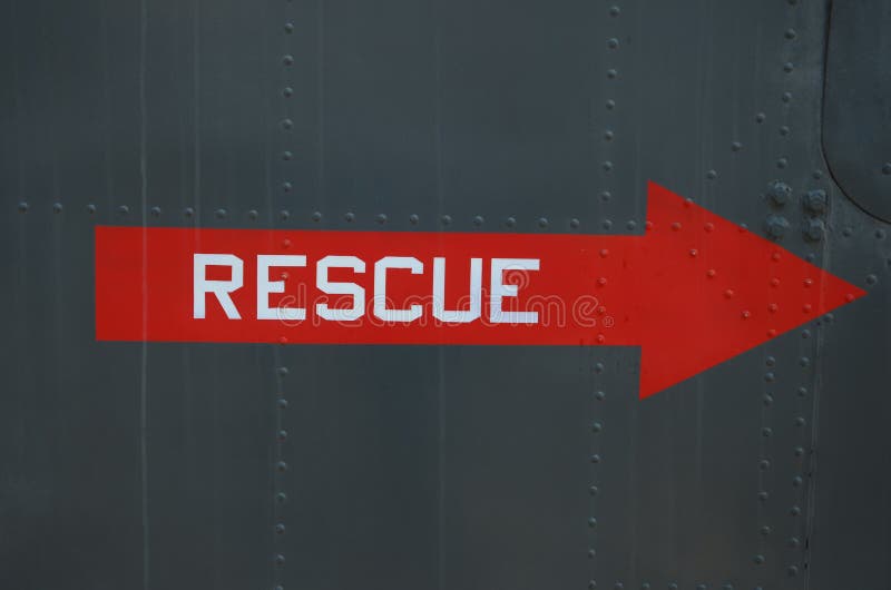 Red Emergency Rescue sign stock photo. Image of crash - 43223878
