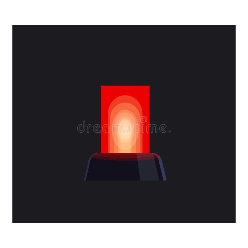 Red Emergency Rotating Light Flashing in the Dark Background Stock ...