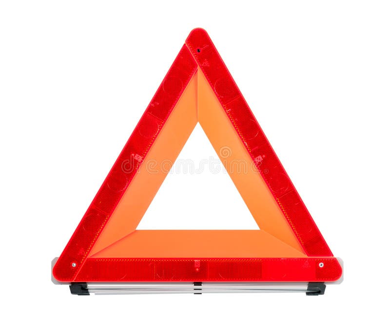 Red Emergency Sign stock photo. Image of orange, triangle - 10118344