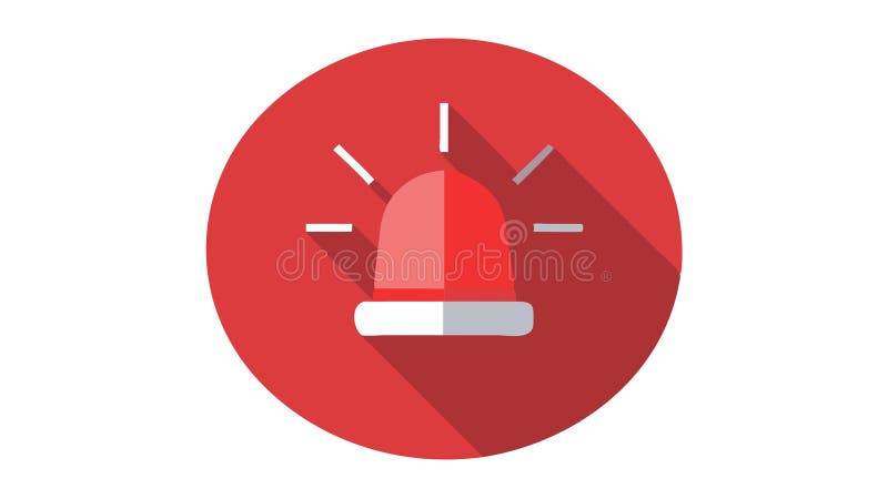 Red Emergency Siren Icon, Indicating Alert Warning , Vector Design ...