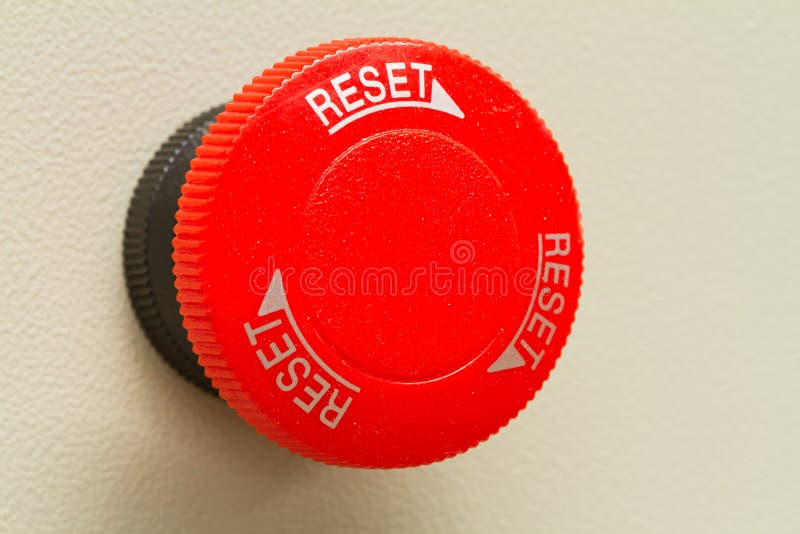 Red Emergency Stop Switch and Reset with Green Start Buttons Stock ...