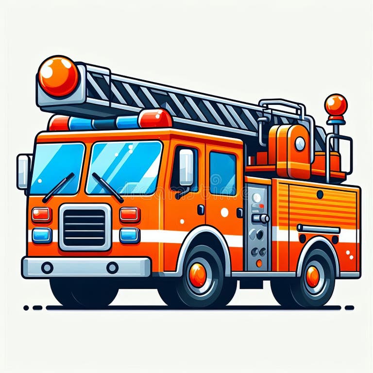 Red Emergency Vehicle stock illustration. Illustration of equipment ...