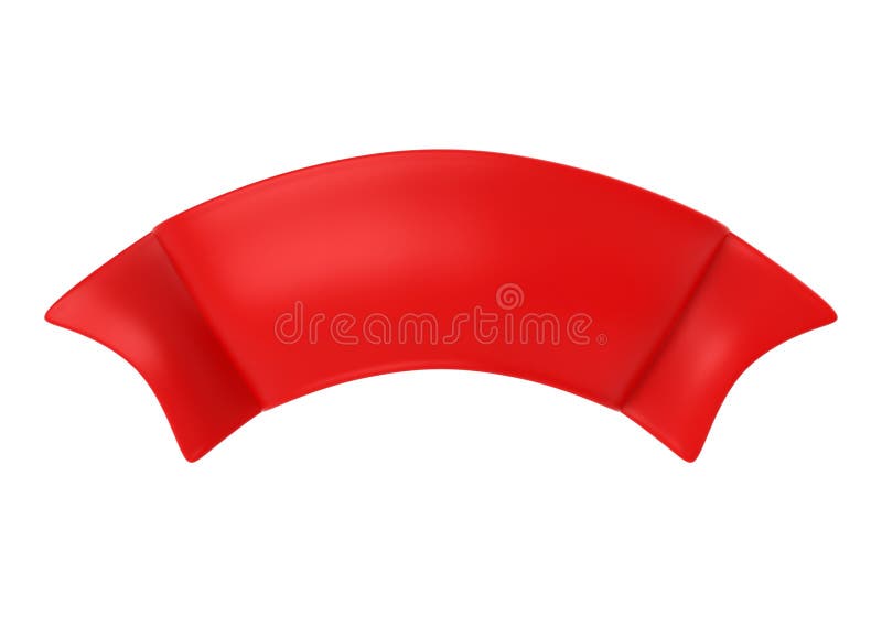 Red Empty Banner. 3d Render Illustration Stock Illustration ...