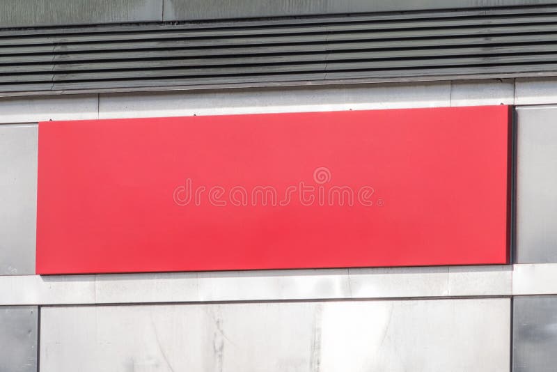 Red Empty blank sign stock image. Image of black, billboard - 225543635