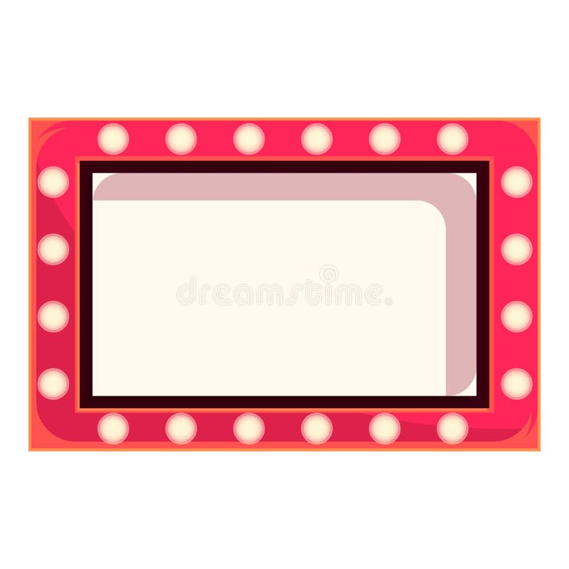 Red Empty Cinema Sign with Light Bulbs is Glowing Stock Vector ...