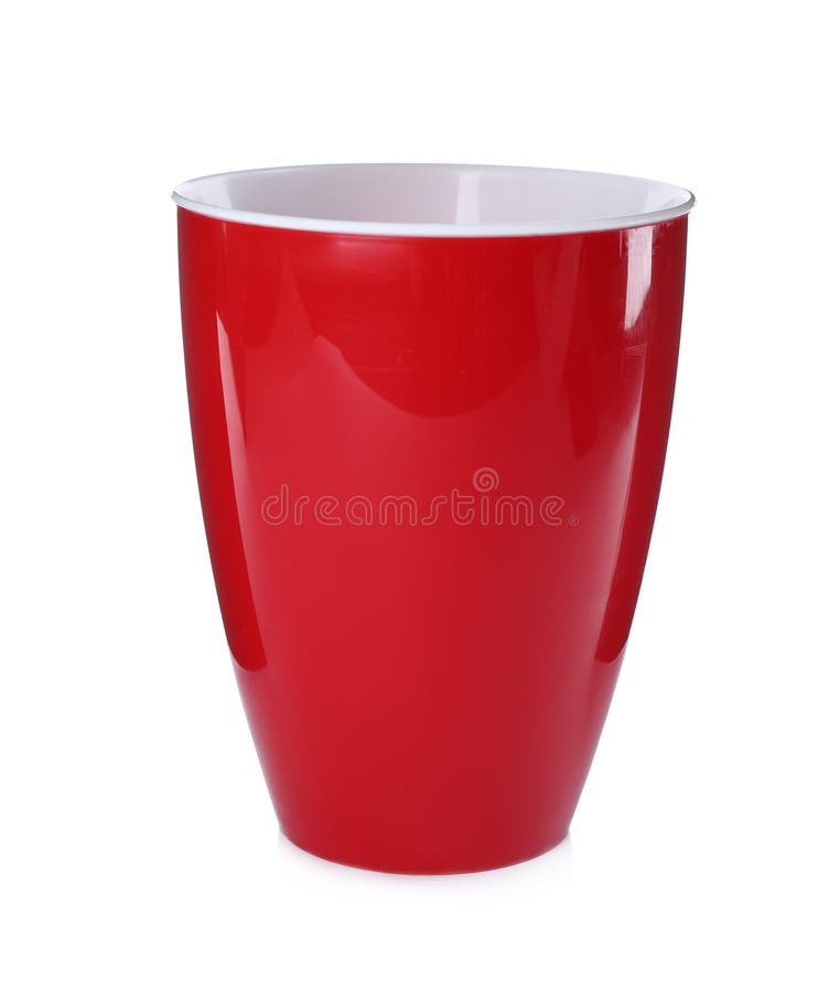 Red Empty Flower Pot Isolated Stock Image - Image of vase, green: 182648763