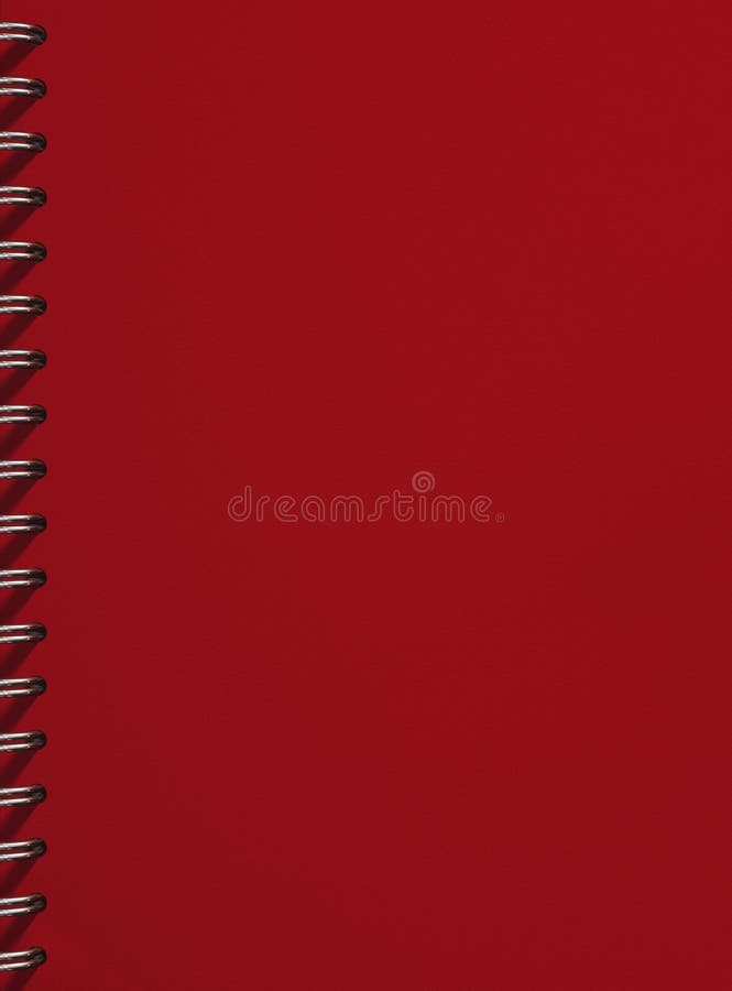 Red empty notebook cover stock illustration. Illustration of diary ...