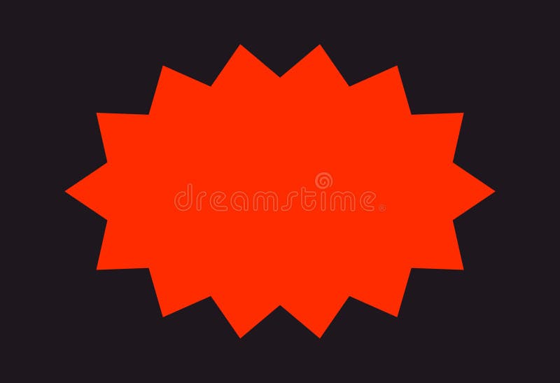 Red Empty Retro Sticker Template Stock Vector - Illustration of empty ...