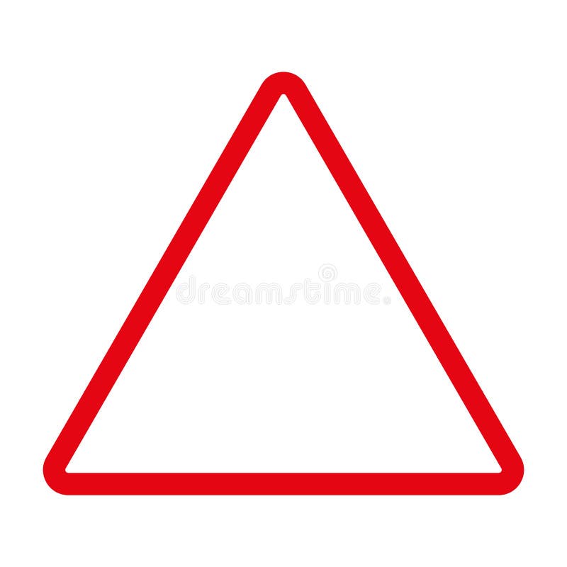 Red Empty Triangle Icon. Geometry Figure. Simple Flat Element ...