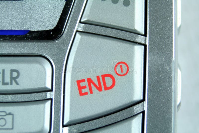 The Red End Button Finishes the Call Stock Image - Image of phone, stop ...