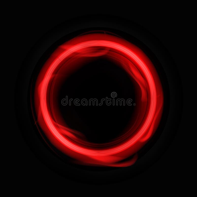 Red Energy Circle Template. Round Frame with Flashes Plasma Waves Stock ...