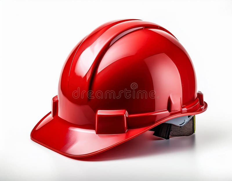 Red Engineer Hard Hat stock illustration. Illustration of hard - 336208465