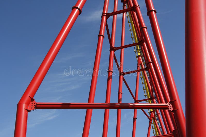 Red Engineering at Its Best Stock Image - Image of structure ...