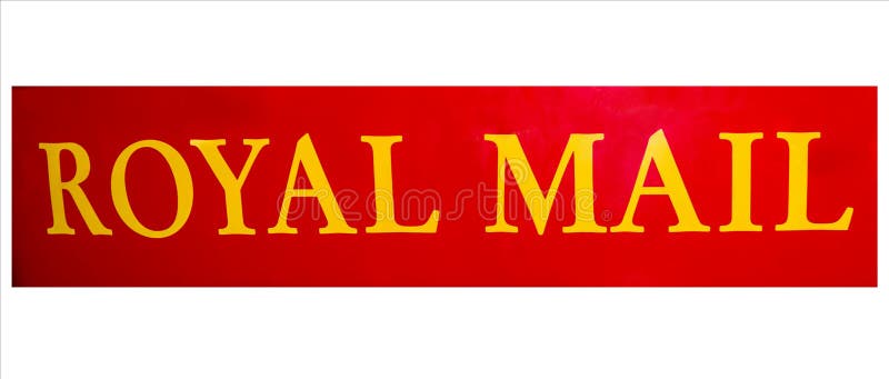 Red English Pillar Box or Post Box Sign. Stock Illustration ...