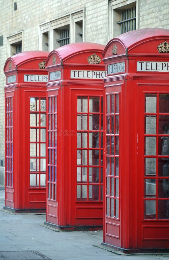The Red English Telephone Box Stock Image - Image of tourism, travel ...