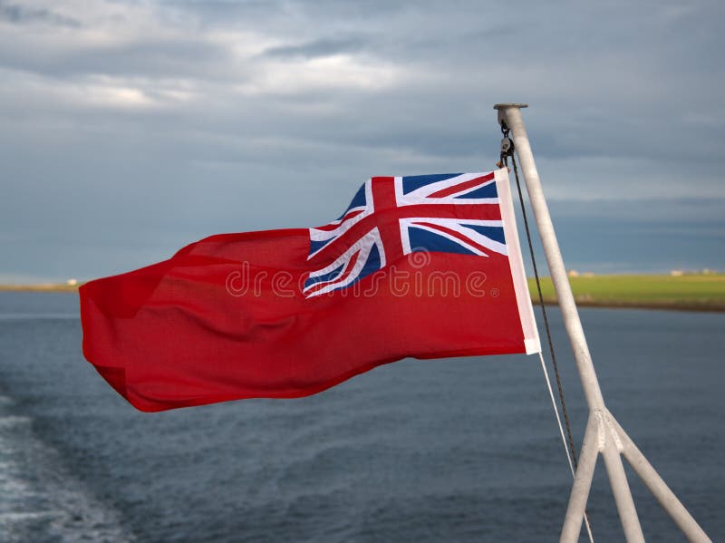 Red Ensign on Ship stock photo. Image of merchant, union - 42448012