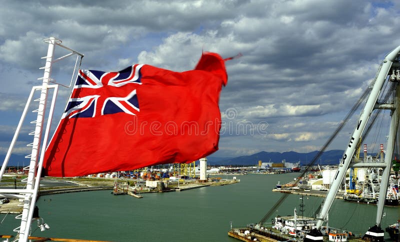 Red Ensign in the wind editorial photo. Image of ship - 62639716