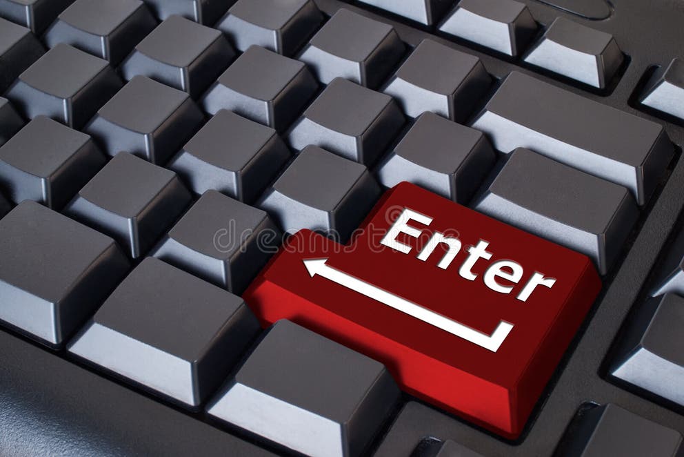 Red Enter button stock illustration. Illustration of modern - 14942045