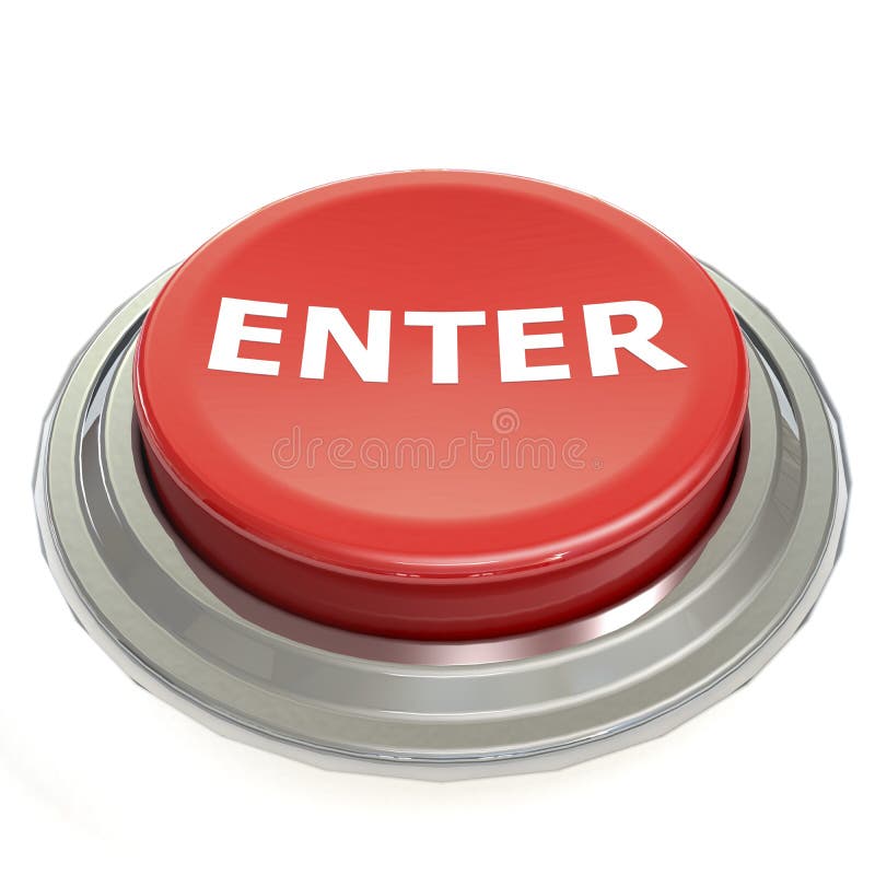 Red Enter Button on Computer Keyboard, Malware Word Stock Illustration ...