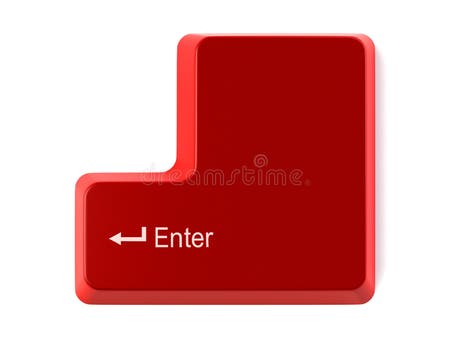 Red enter key stock illustration. Illustration of keypad - 10333236