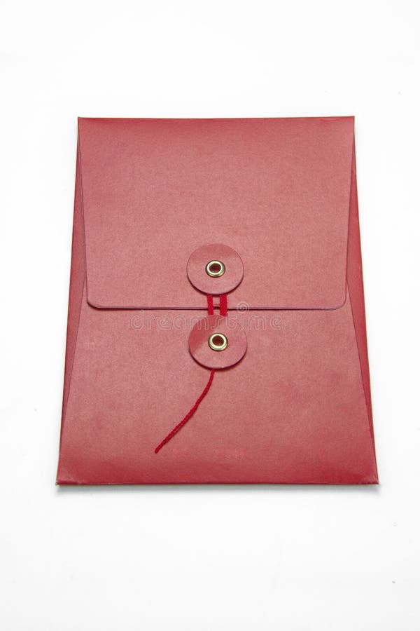 Red envelop on white stock image. Image of seal, rope - 57738149
