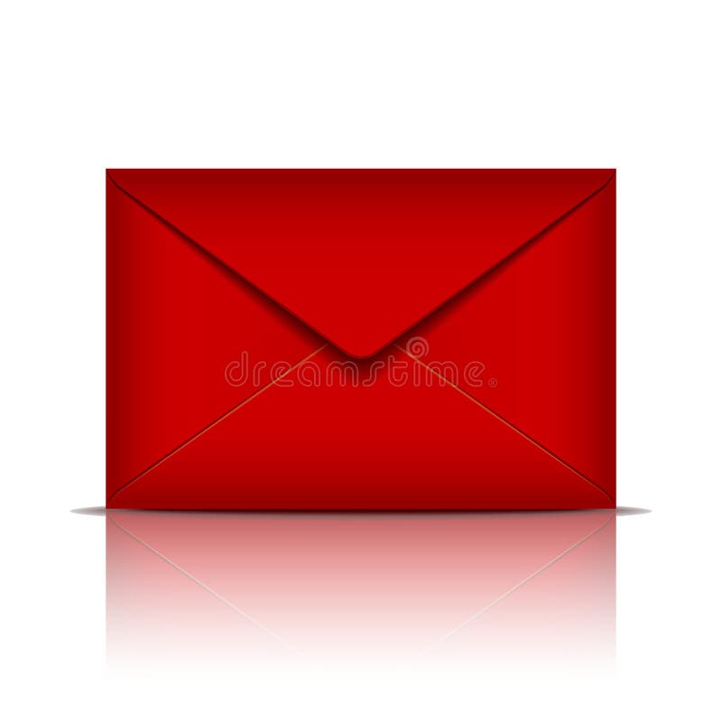 Red email symbol stock illustration. Illustration of message - 17303814
