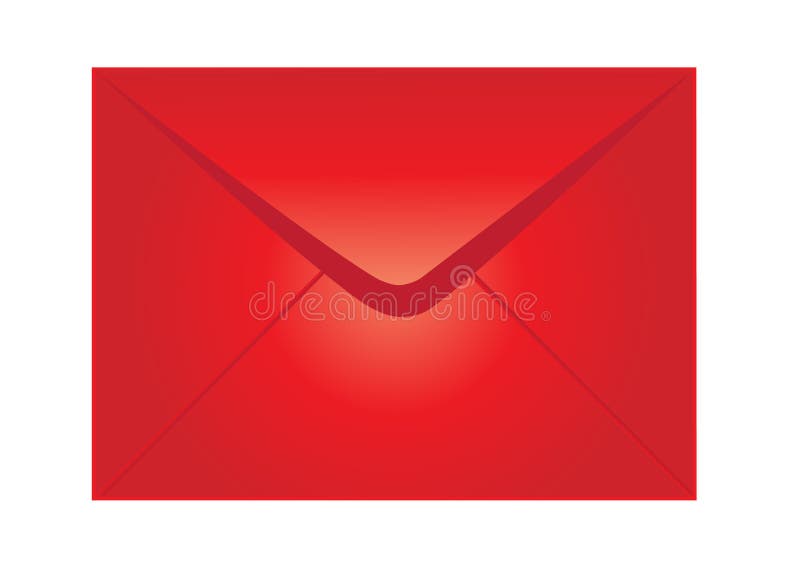 Red email symbol stock illustration. Illustration of message - 17303814