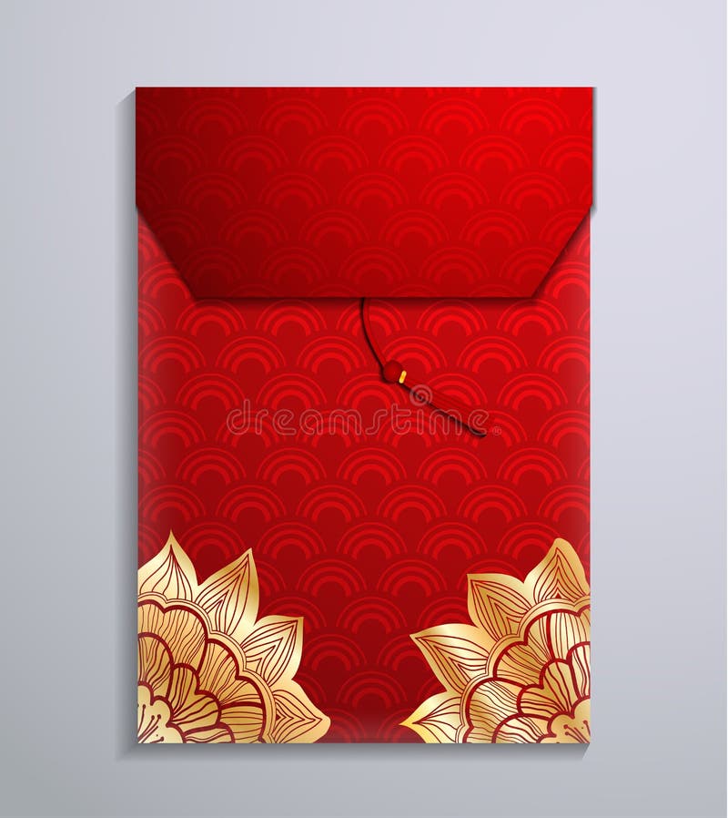 Red Envelope Packet for New Year Stock Vector - Illustration of hongbao ...
