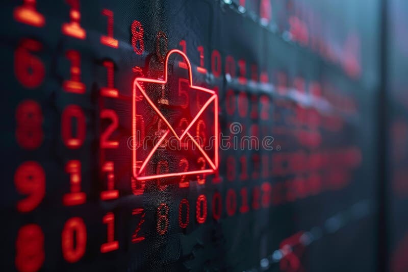 A Red Envelope Displayed on a Computer Screen, Symbolizing a Digital ...