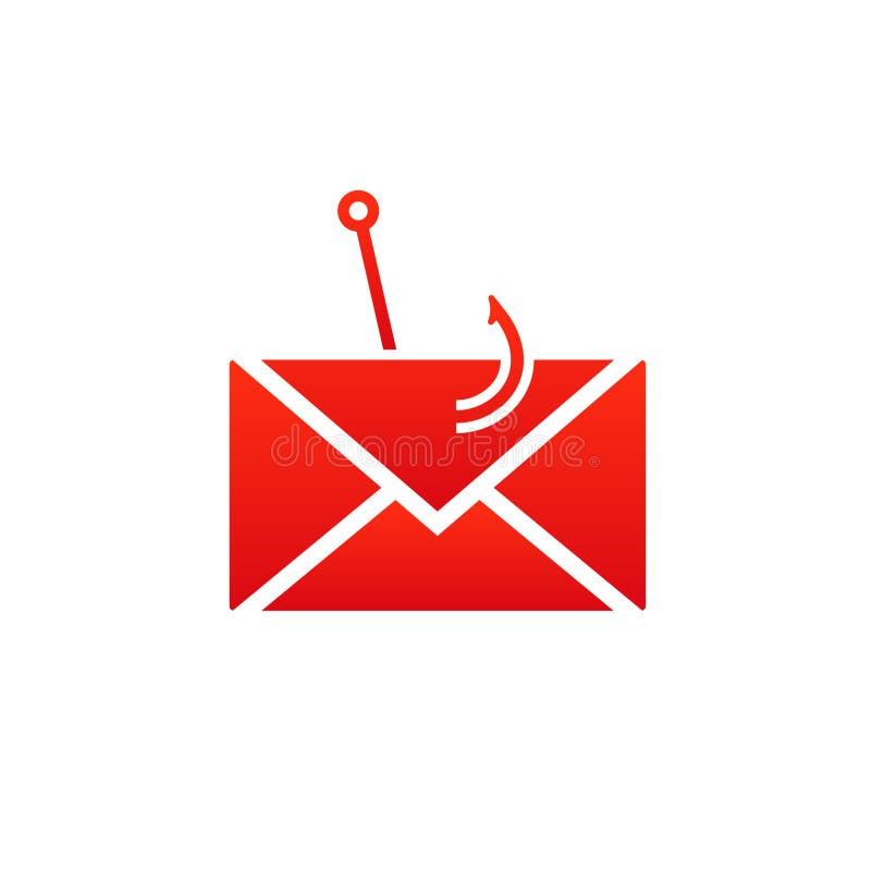 Red Envelope with Fish Hook Symbolizing Email Phishing and ...