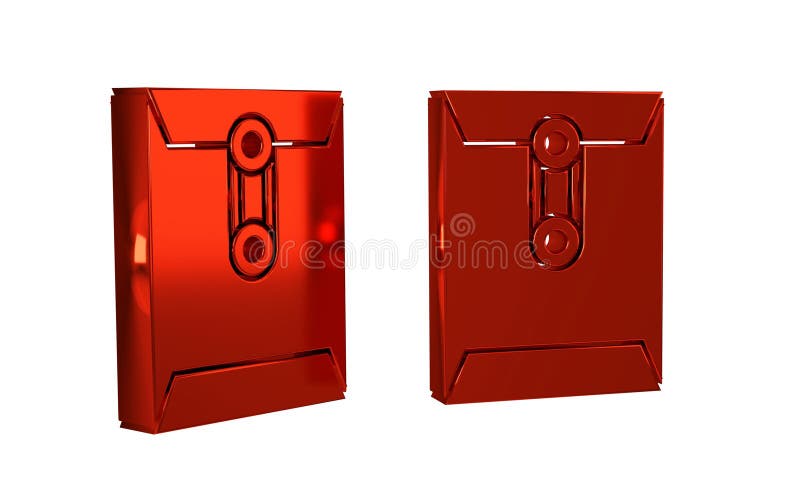 Red Envelope Icon Isolated on Transparent Background. Email Message ...