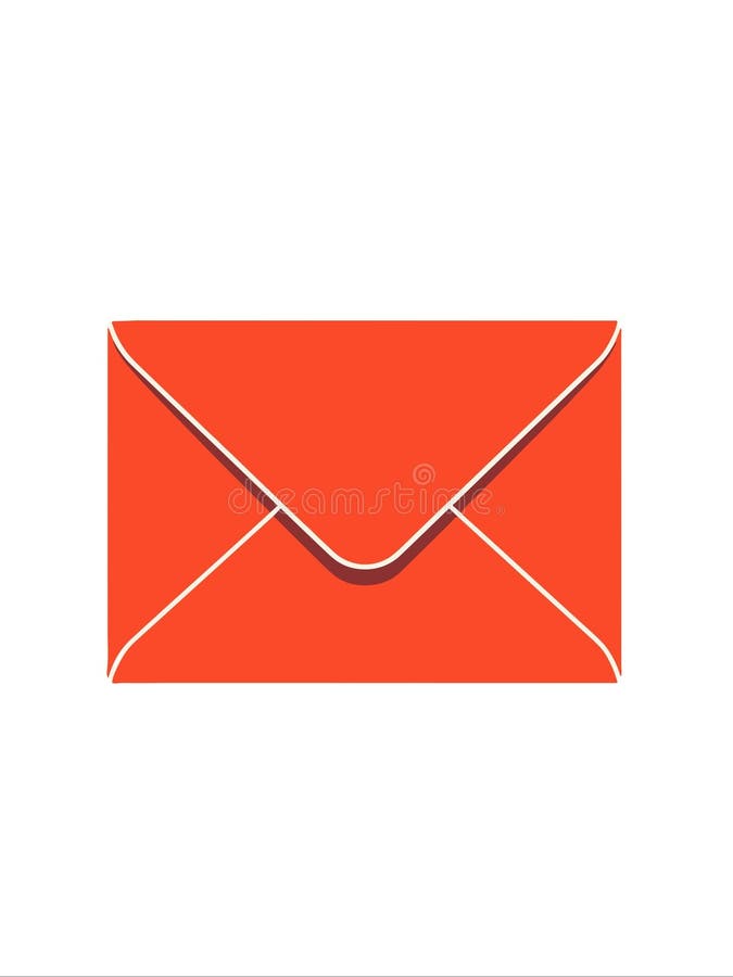 Red Envelope Mail Symbol Communication Concept Stock Vector ...