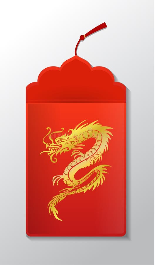 Red envelope packet stock vector. Illustration of celebrate - 108654755