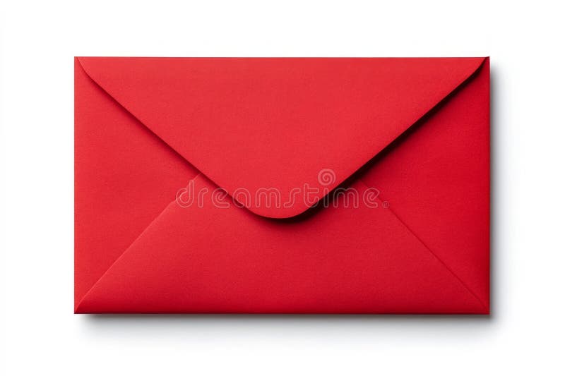 Red Envelope on White Background. AI Image Stock Image - Image of style ...