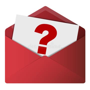 Red Envelope with Question Mark Inside Stock Illustration ...