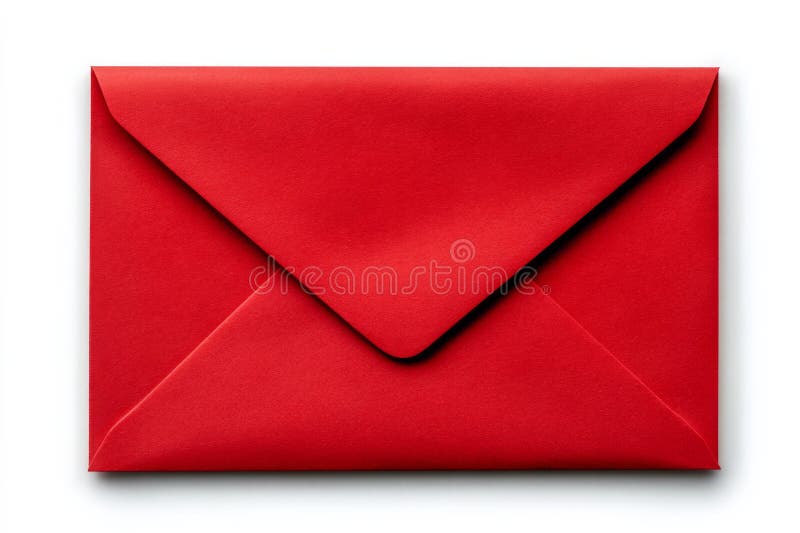 Red Envelope on White Background. AI Image Stock Image - Image of ...
