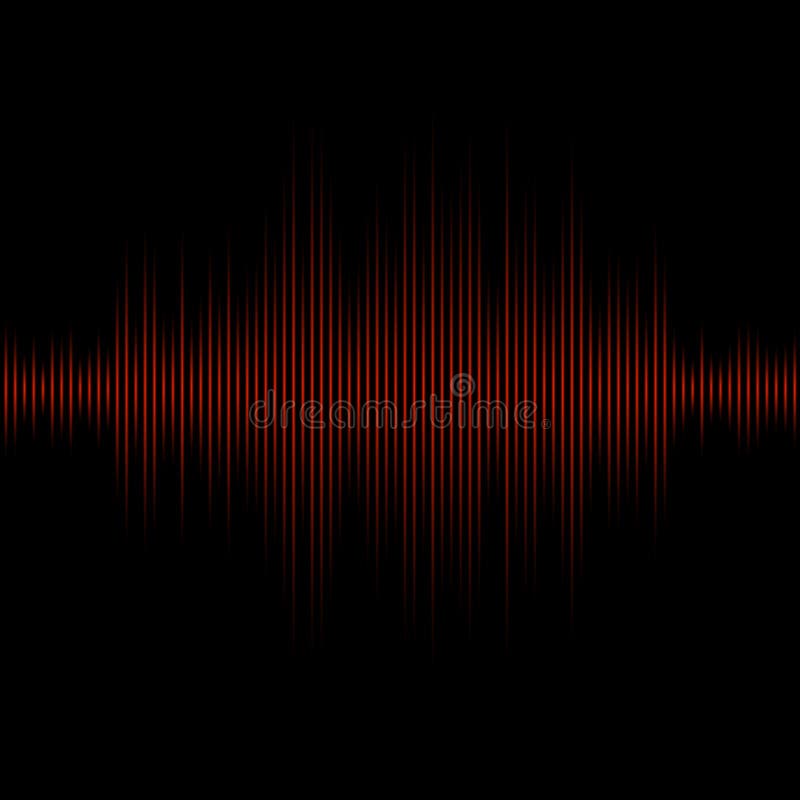 Red Equalizer on Black Background Stock Vector - Illustration of ...