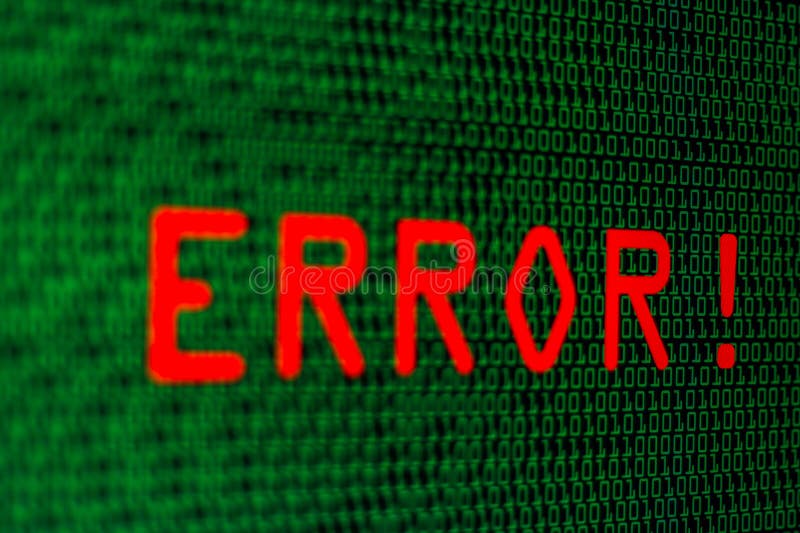 Red ERROR on Black Background Stock Illustration - Illustration of ...