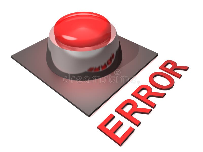 Red Error Push Button Stock Image - Image: 21053851
